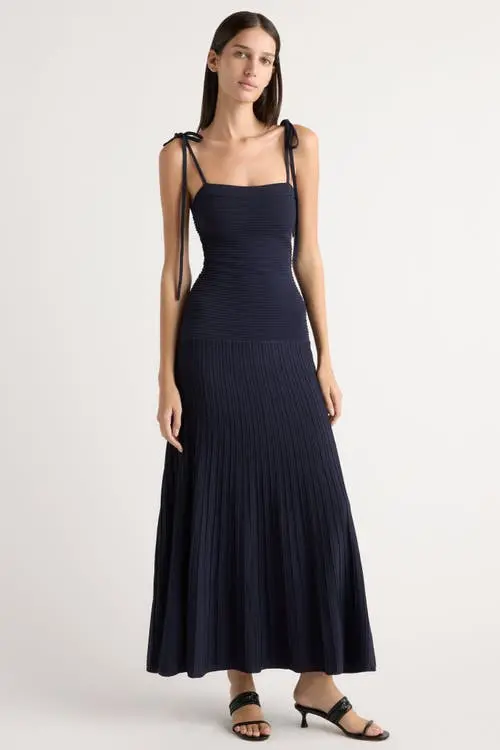 Modern Citizen Chan Ottoman-knit Dress - Navy