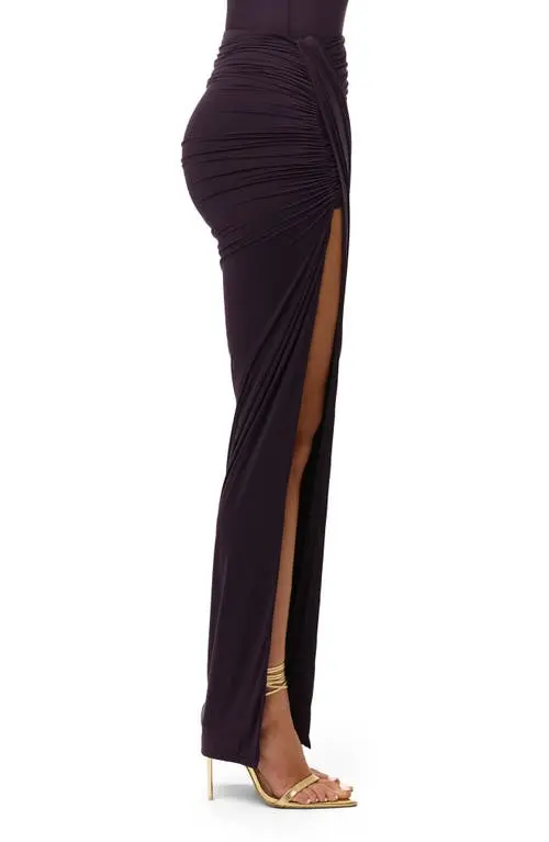 Naked Wardrobe High Slit Maxi Skirt