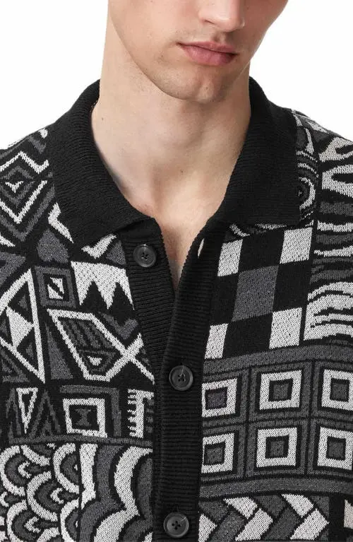 John Varvatos Simone Jacquard Cardigan