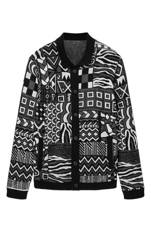 John Varvatos Simone Jacquard Cardigan
