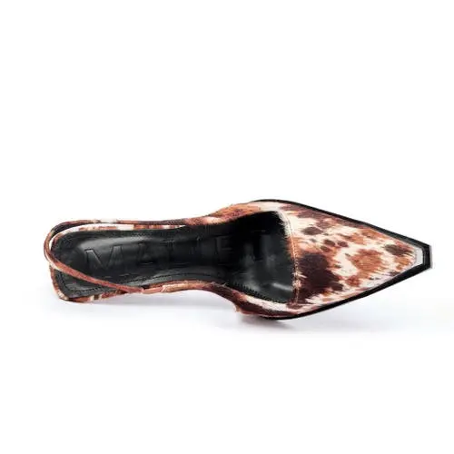 MALLET Selene Slingback Heels With Metal Toe Cap - Overo