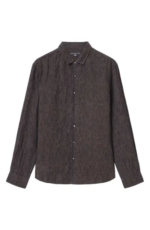 John Varvatos Thompsom Linen Button-up Shirt - Black