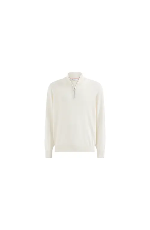 Brunello Cucinelli Cashmere Half-zip Sweater - Panama