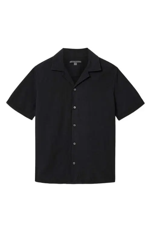 John Varvatos Cotton Seersucker Camp Shirt