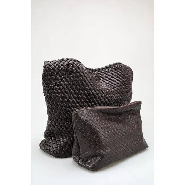 PROLOGUE SHOES Bellini Woven Handle Bag - Brown