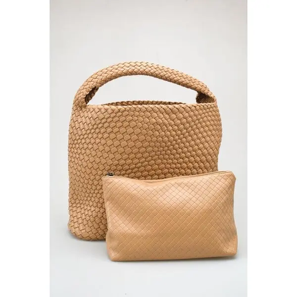 PROLOGUE SHOES Bellini Woven Handle Bag - Cognac