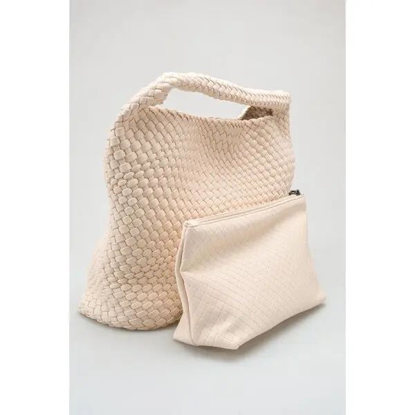 PROLOGUE SHOES Bellini Woven Handle Bag - White