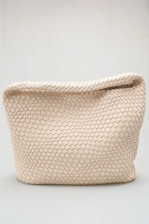 PROLOGUE SHOES Bellini Woven Handle Bag - White