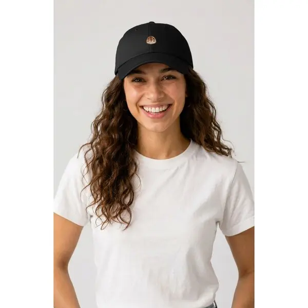 DALIX Sourdough Embroidered Baseball Cap - Black