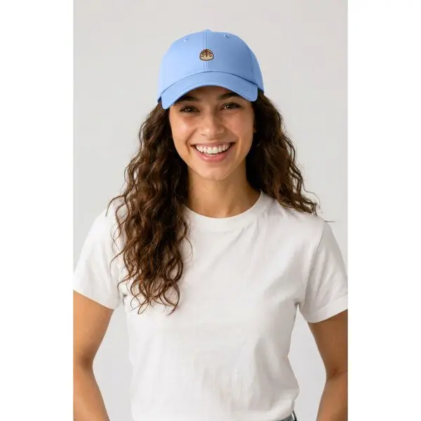 DALIX Sourdough Embroidered Baseball Cap - Light Blue