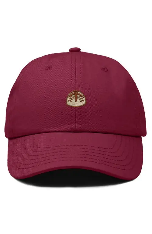 DALIX Sourdough Embroidered Baseball Cap - Maroon
