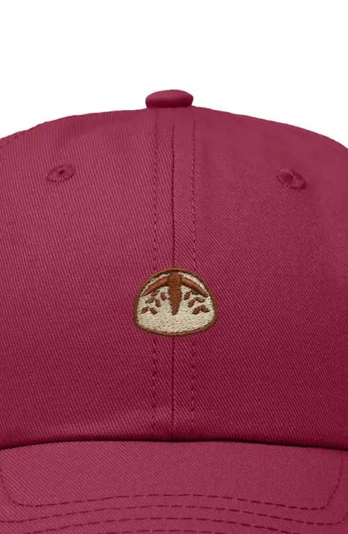 DALIX Sourdough Embroidered Baseball Cap - Maroon
