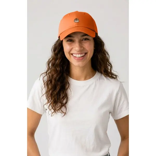 DALIX Sourdough Embroidered Baseball Cap - Orange