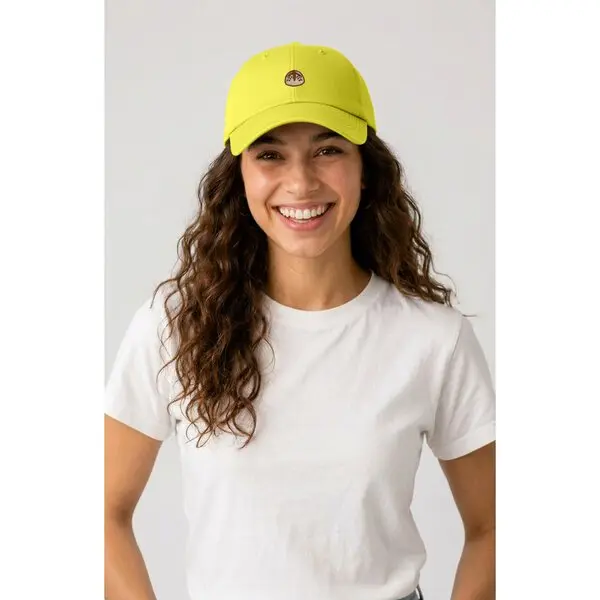 DALIX Sourdough Embroidered Baseball Cap - Yellow
