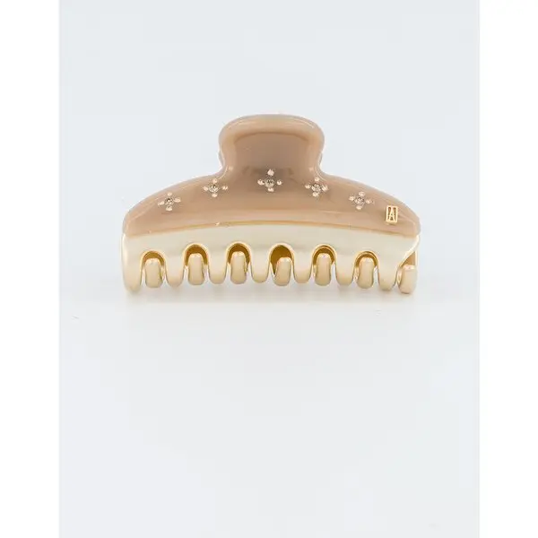 Alexandre De Paris Vendome Etoile Medium Swarovski® Crystal Embellished Hair Clip - Brown