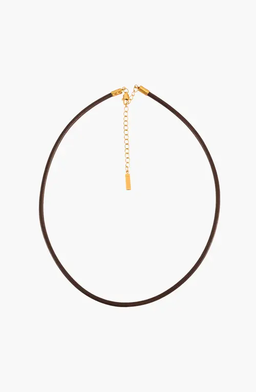 JOIANA JEWELRY Marlow Leather Cord Necklace - Chestnut
