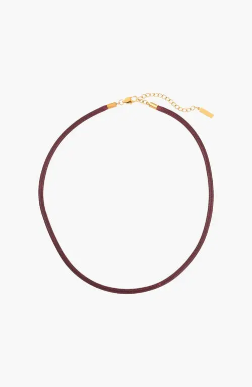 JOIANA JEWELRY Cord Necklace With Adjustable Extender - Maroon