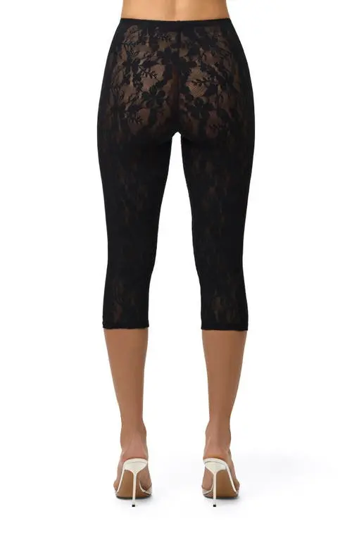 Naked Wardrobe Lace Capri Leggings