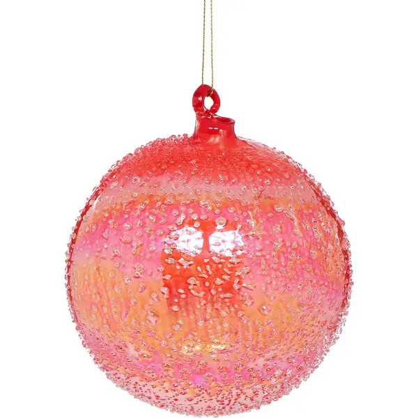 MARK ROBERTS Sparkling Ombre Ornament, Small - Red