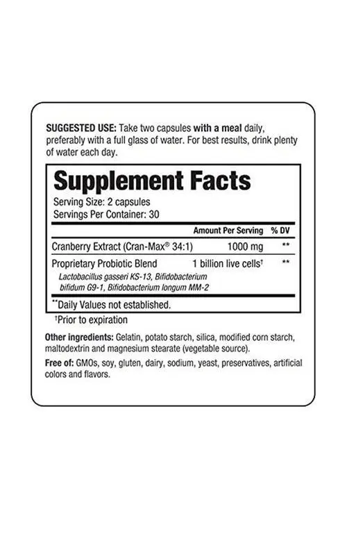 KYO-DOPHILUS Cran+ Probiotic, Urinary Tract And Bladder Health