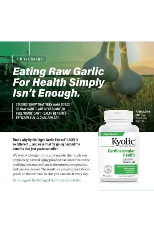 KYOLIC Aged Garlic Extract Formula 300, Cardiovascular Health, Vegan