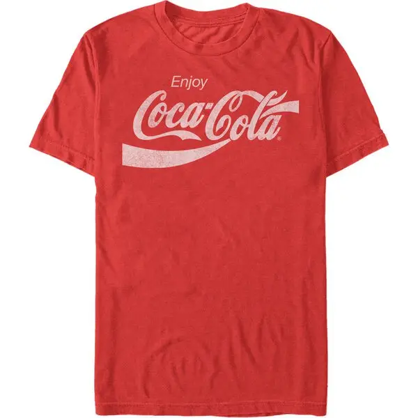 COCA COLA Enjoy Logo Graphic T-shirt - Red