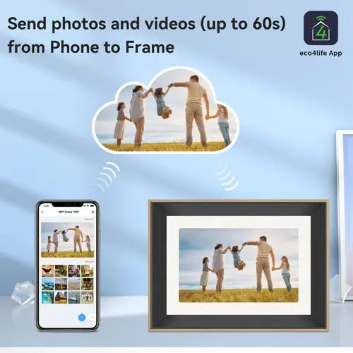 ECO4LIFE 10.1" Smart Wifi Digital Photo Frame