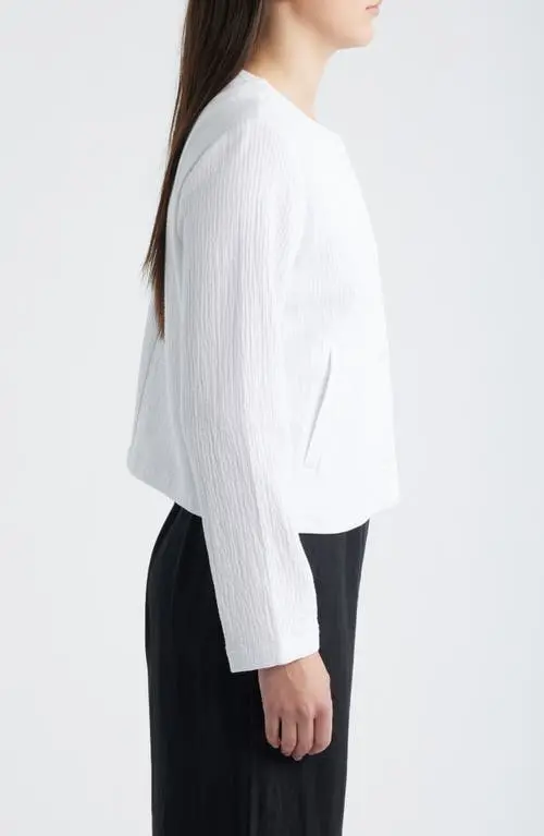Eileen Fisher Organic Cotton Gauze Boxy Jacket