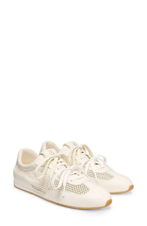 STUART WEITZMAN Bond Open-mesh Panel Lace-up Sneakers - Cream.