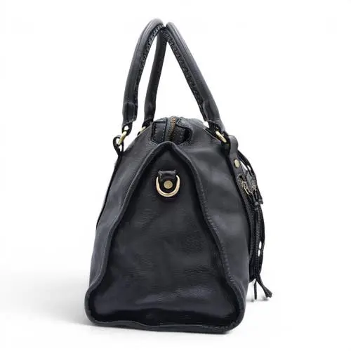 BOLSA NOVA Washed Leather Large Satchel