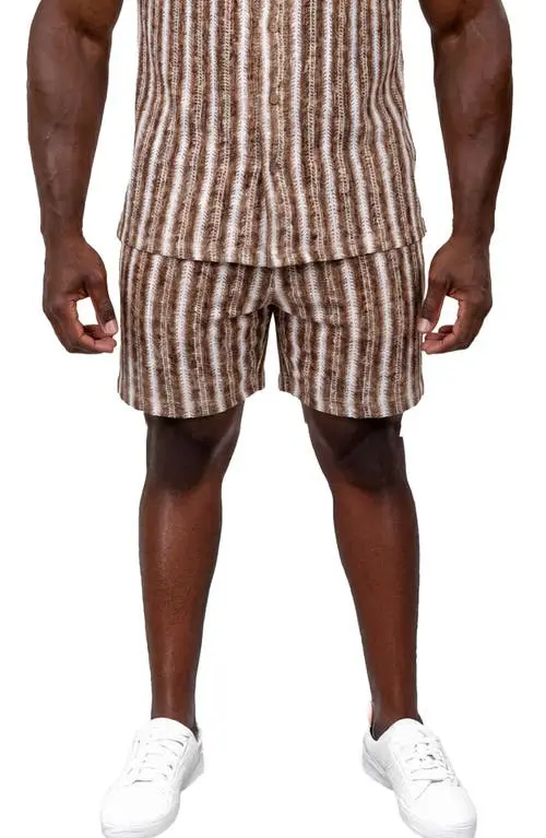 MACEOO Textured Knit Drawstring Shorts