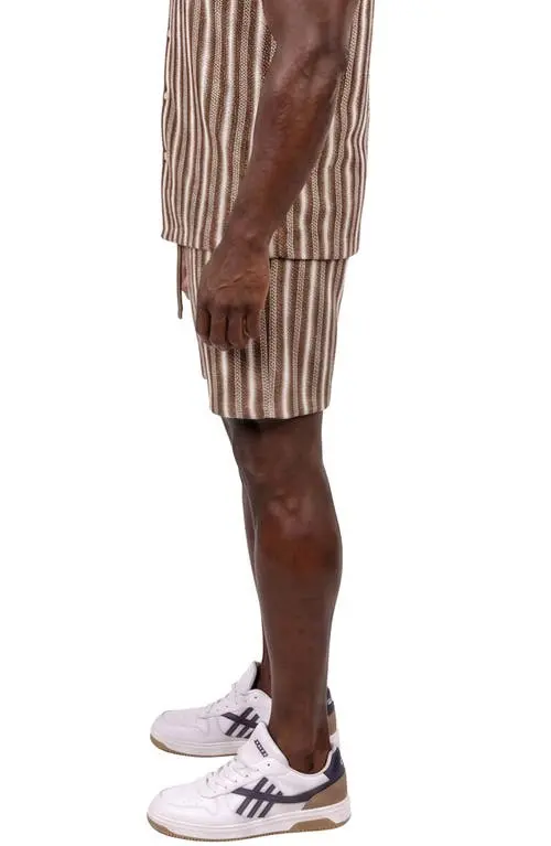 MACEOO Textured Knit Drawstring Shorts