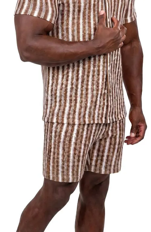 MACEOO Textured Knit Drawstring Shorts