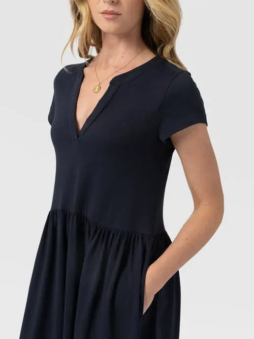 SAINT + SOFIA Bonnie V-neck Dress