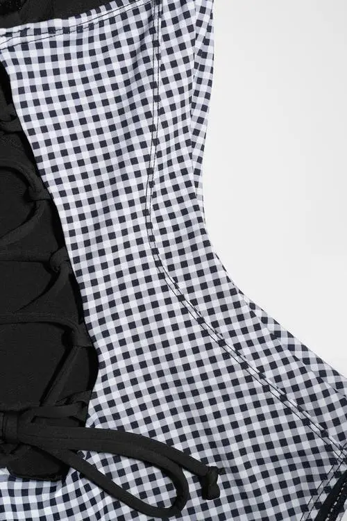 TA3 Sculpting V-wire One-piece Swimsuit - Gingham