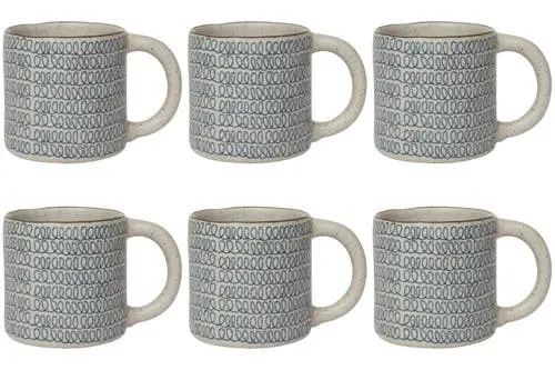 DANICA BRANDS Element Mugset Of 6 - Scribble
