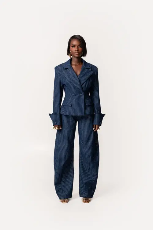 OFUURE Pinstripe Wide-leg Trousers