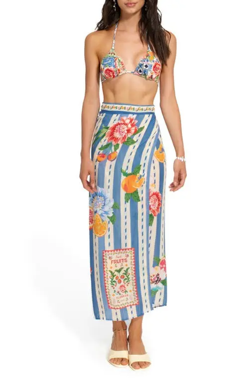 Agua Bendita Zinna Basket Cover-up Sarong - Multicolor