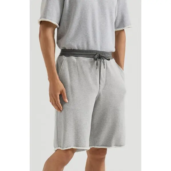 Brunello Cucinelli Cotton French Terry Bermuda Shorts With Embroidery - Grey