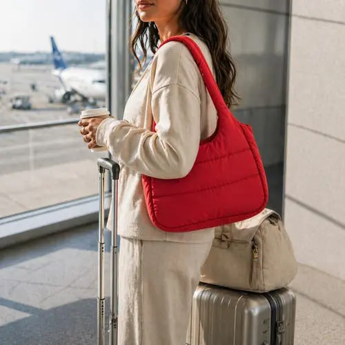 YOUZEY Astra Puffy Crossbody Tote - Red
