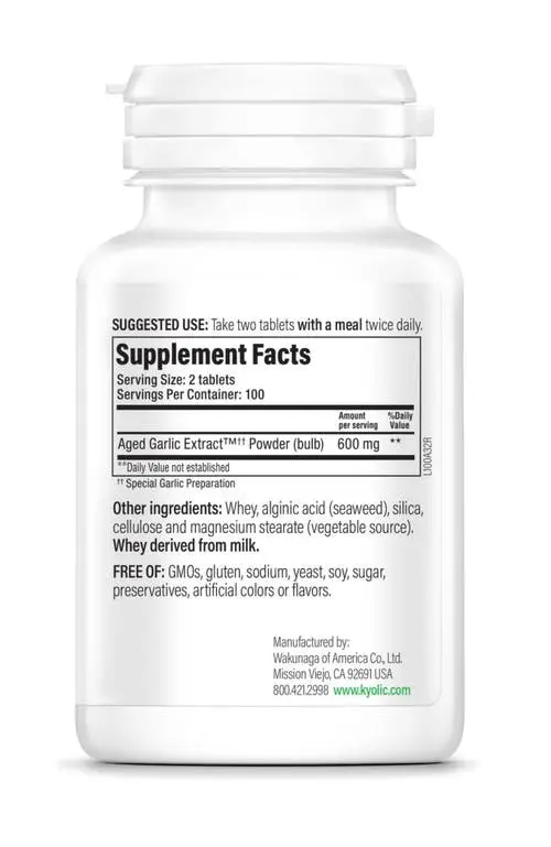 KYOLIC Aged Garlic Extract Formula 100, Cardiovascular Health