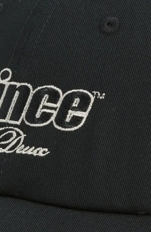 LES DEUX X Prince Embroidered Cotton Twill Dad Cap - Black