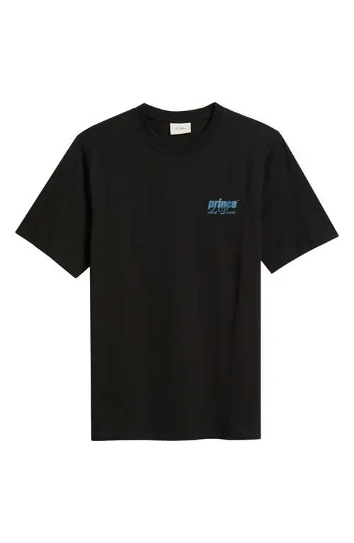 LES DEUX X Prince Organic Cotton Graphic T-shirt - Black