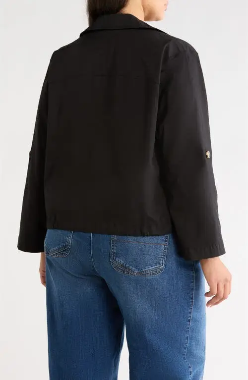 Wit & Wisdom Roll Tab Crop Jacket