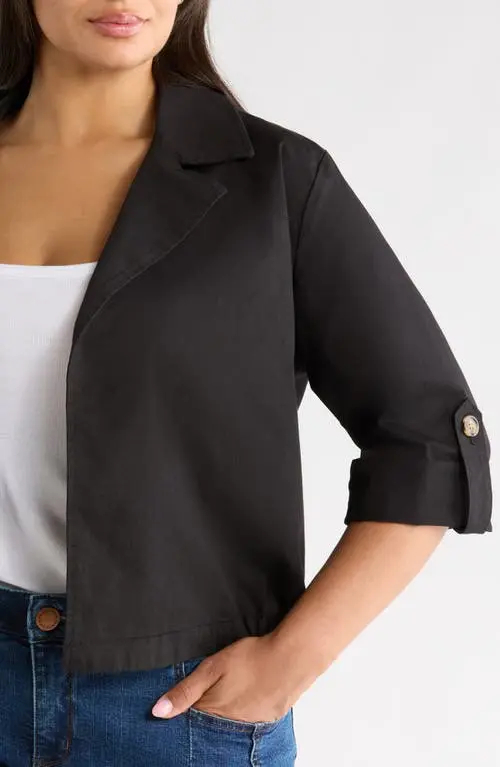 Wit & Wisdom Roll Tab Crop Jacket