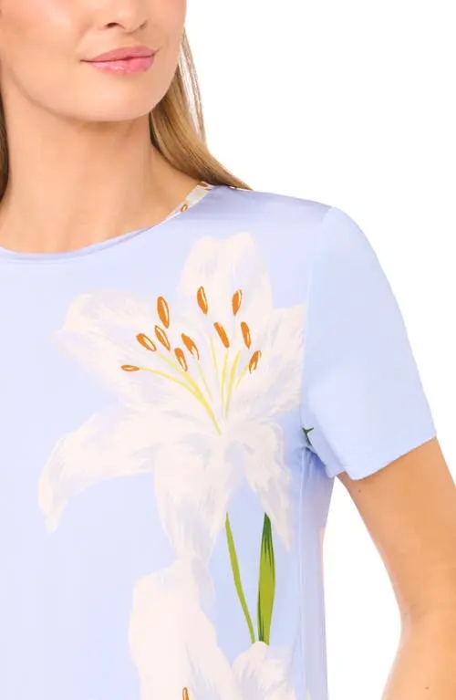 Ted Baker London Spencer Floral Short Sleeve Top - Blue Surf