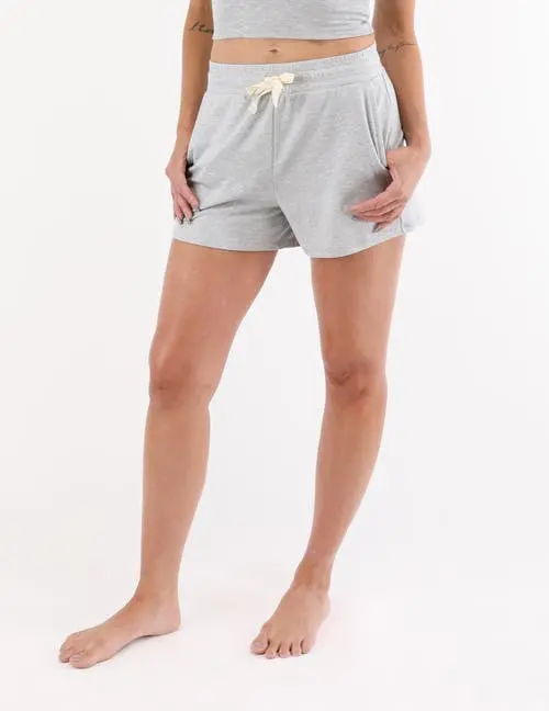 SOFTFLEX Cozy Comfort High-waisted Lounge Shorts - Heather Grey