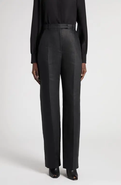 Alexander McQueen Straight Leg Linen Trousers