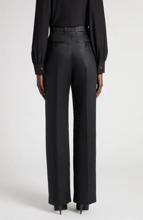 Alexander McQueen Straight Leg Linen Trousers