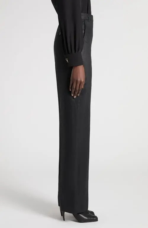 Alexander McQueen Straight Leg Linen Trousers